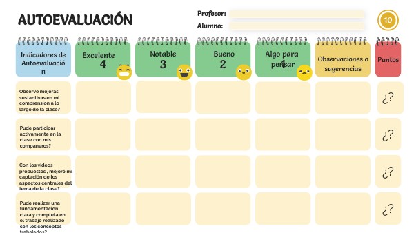 RÚBRICA AUTOEVALUACIÓN