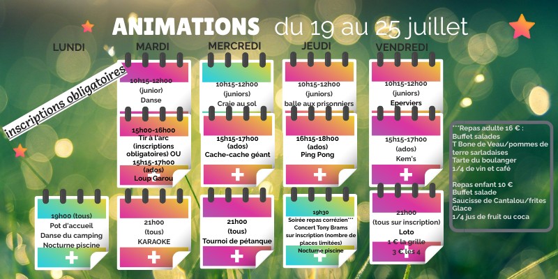 Planning des animations sem 29 by Marion Fresslé on Genially