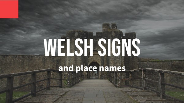 Welsh road signs