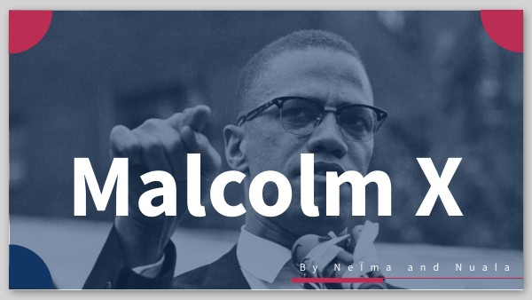 Animated presentation of Malcom X