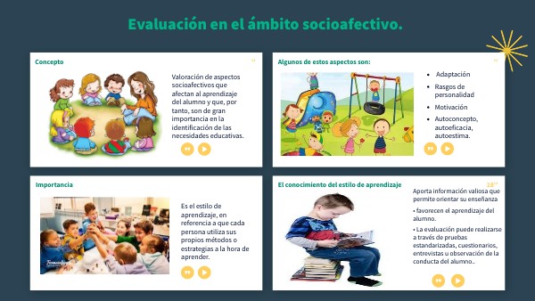 Evaluación en el ámbito socioafectivo.
