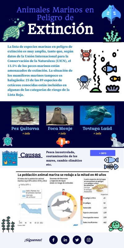 Animales Marinos al Borde de la Extinción