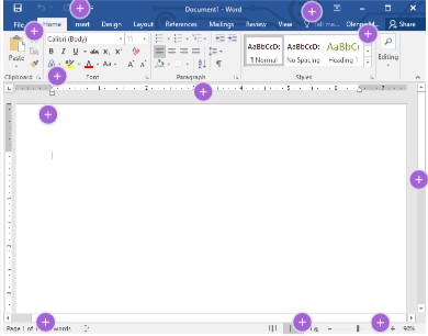 Imagen interactiva interfaz word