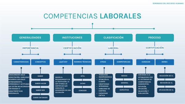 MAPA CONCEPTUAL, COMPETENCIAS LABORALES