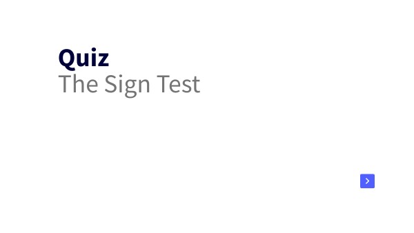The sign test quiz JIM212