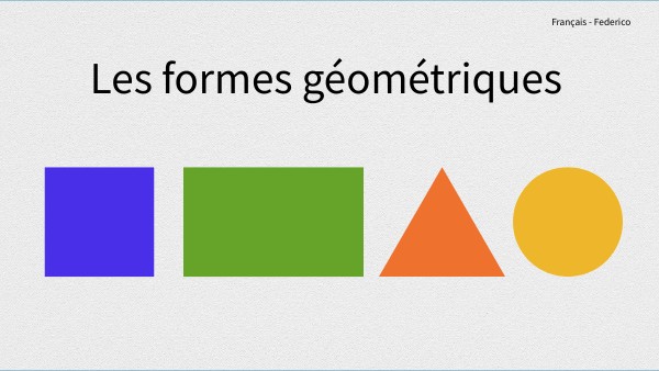 les formes géométriques ps