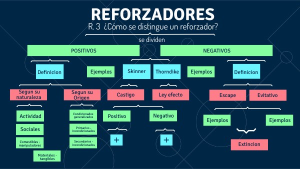MAPA CONCEPTUAL R3 ¿Cómo se distingue un reforzador?