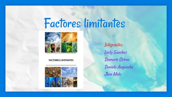 Biología Factores limitantes