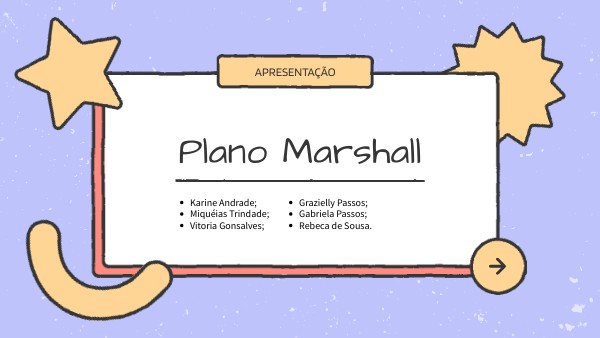 APRESENTAÇÃO SOBRE O PLANO MARSHALL