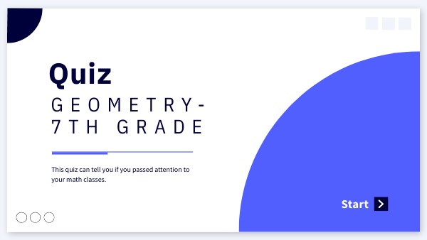 Math quiz- 7th grade geometry