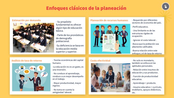 ENFOQUES CLÁSICOS DE PLANEACIÓN EDUCATIVA