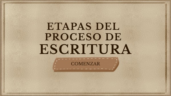 PROCESO DE LA ESCRITURA