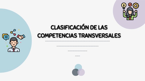CLASIFICACIÓN DE LAS COMPETENCIAS TRANSVERSALES