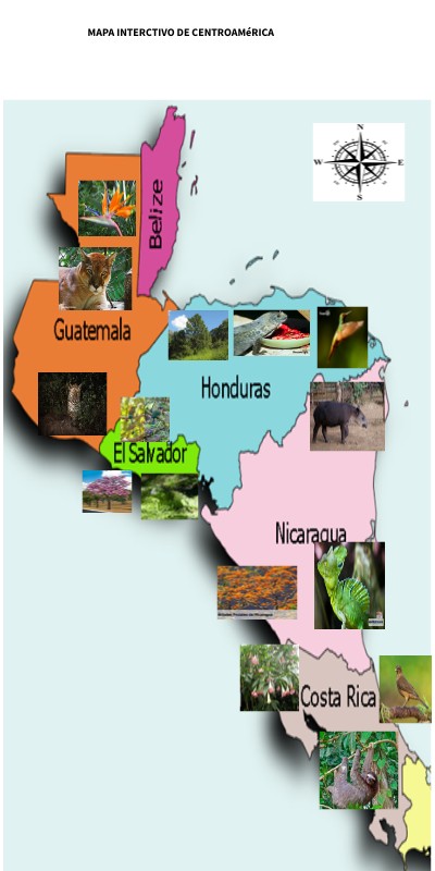 Mapa interactivo flora y fauna de Centroamérica