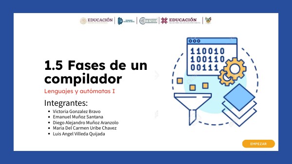 PRESENTACIÓN Fases de un compilador