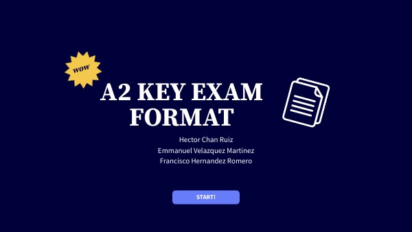 A2 Key For Schools Exam Format – BBAXXH