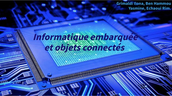Informatique embarquée et objets connectés