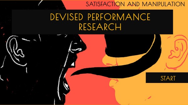 Devised Performance Research