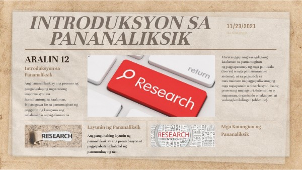 Introduksiyon Sa Pananaliksik