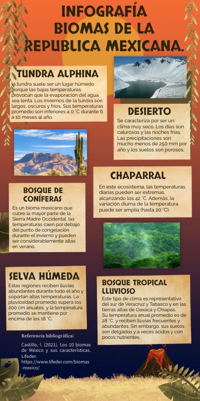 Infografía biomas de la republica mexicana