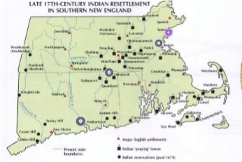 Colonial Map of Massachusetts