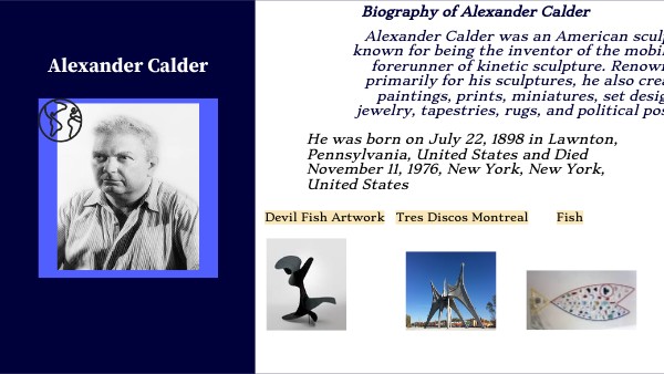 BIO Alexander Calder