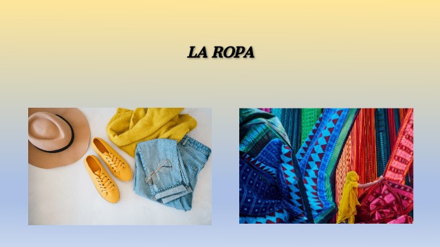 LAS ROPAS. que llevas