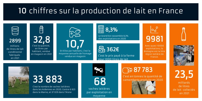 10 chiffres sur la filière lait en France