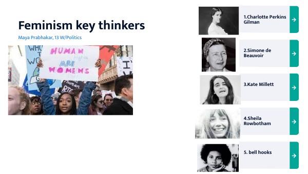 Feminism key thinkers