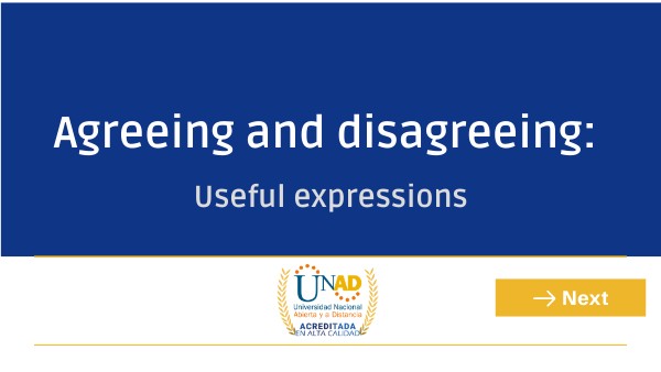 Agreeing and disagreeing