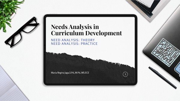 Needs Analysis In Curriculum DevelopmentTATION