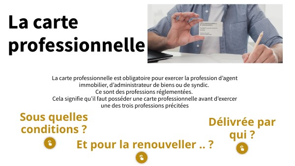La carte professionnelle