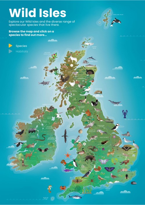 The Open University - Wild Isles Interactive Map