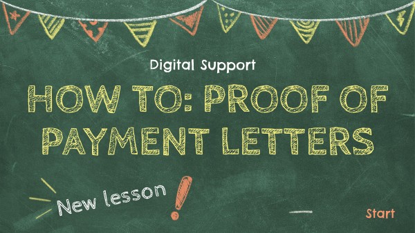 How to: Proof of payment letter