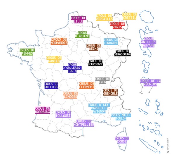 Carte des Crous