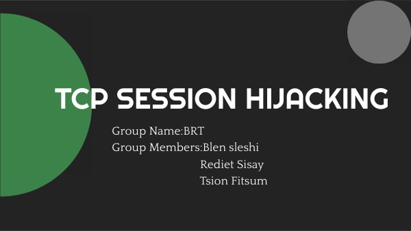 TCP SESSION HIJACKING