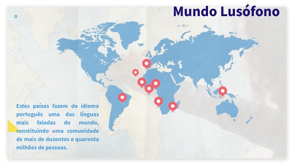 Mapa-mundo Mundo Lusófono