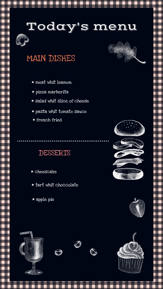 TODAY'S MENU INFO