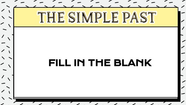 SIMPLE PAST FLASHCARDS