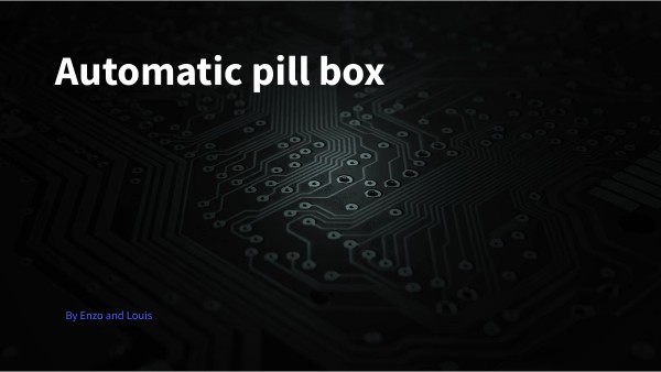 Automatic pill box