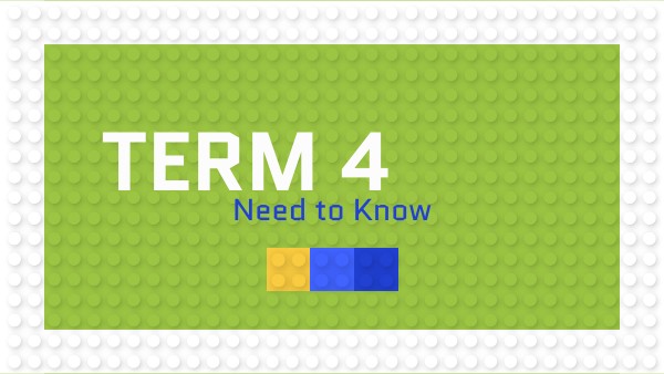 TERM 4 Need to Know