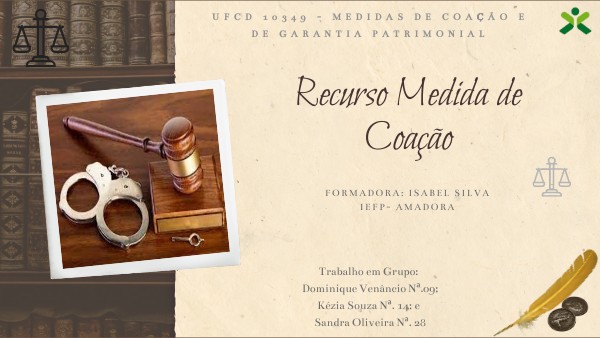 10349 - Recurso Medida de Coação
