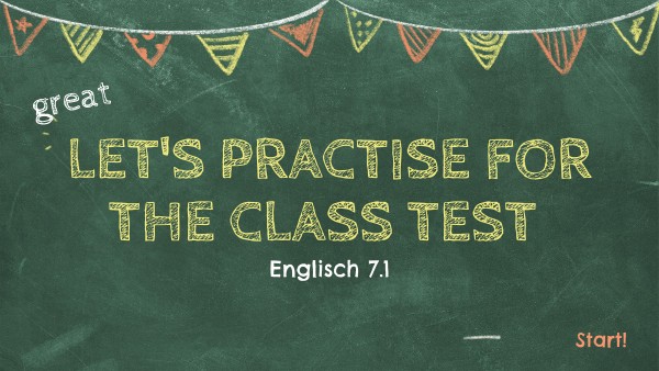 Preparation for the class test