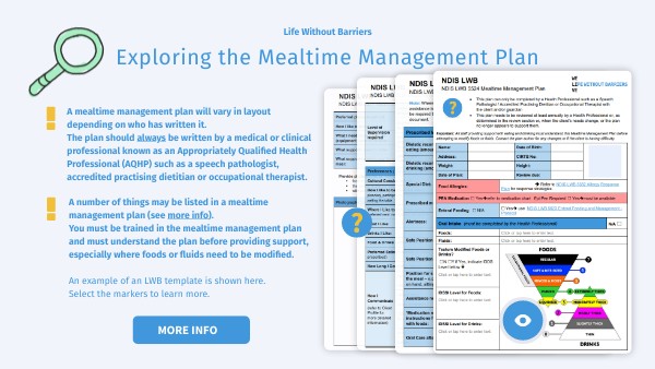 Mealtime management plan