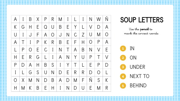 SOUP LETTERS