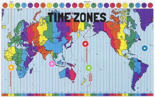 Time Zones Study Map