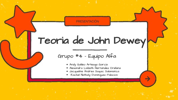 PRESENTACIÓN TEORÍA JOHN DEWEY
