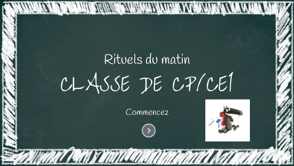 rituels du matin classe de cp/ ce1