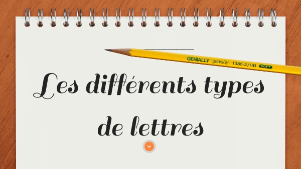 les différents types de lettre 5è