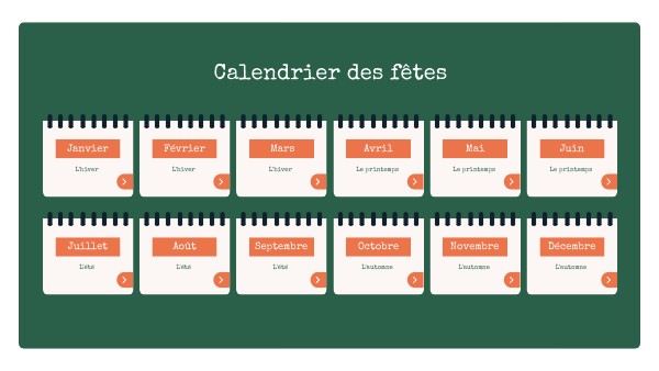 CALENDRIER DES FÊTES